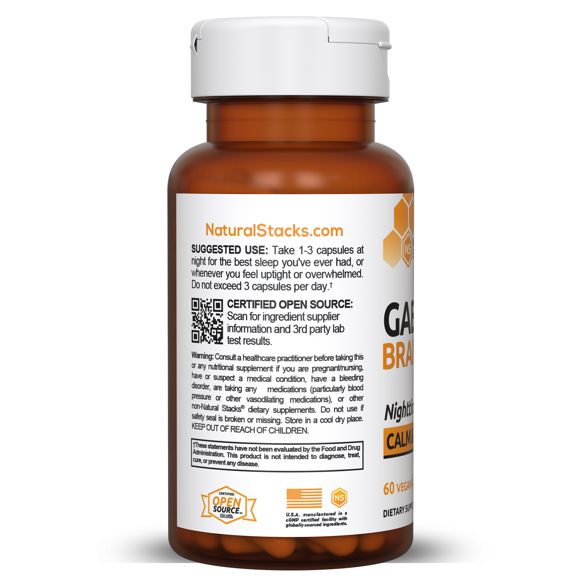 GABA Supplement - For Better Sleep and Relaxation - 60 Ct.