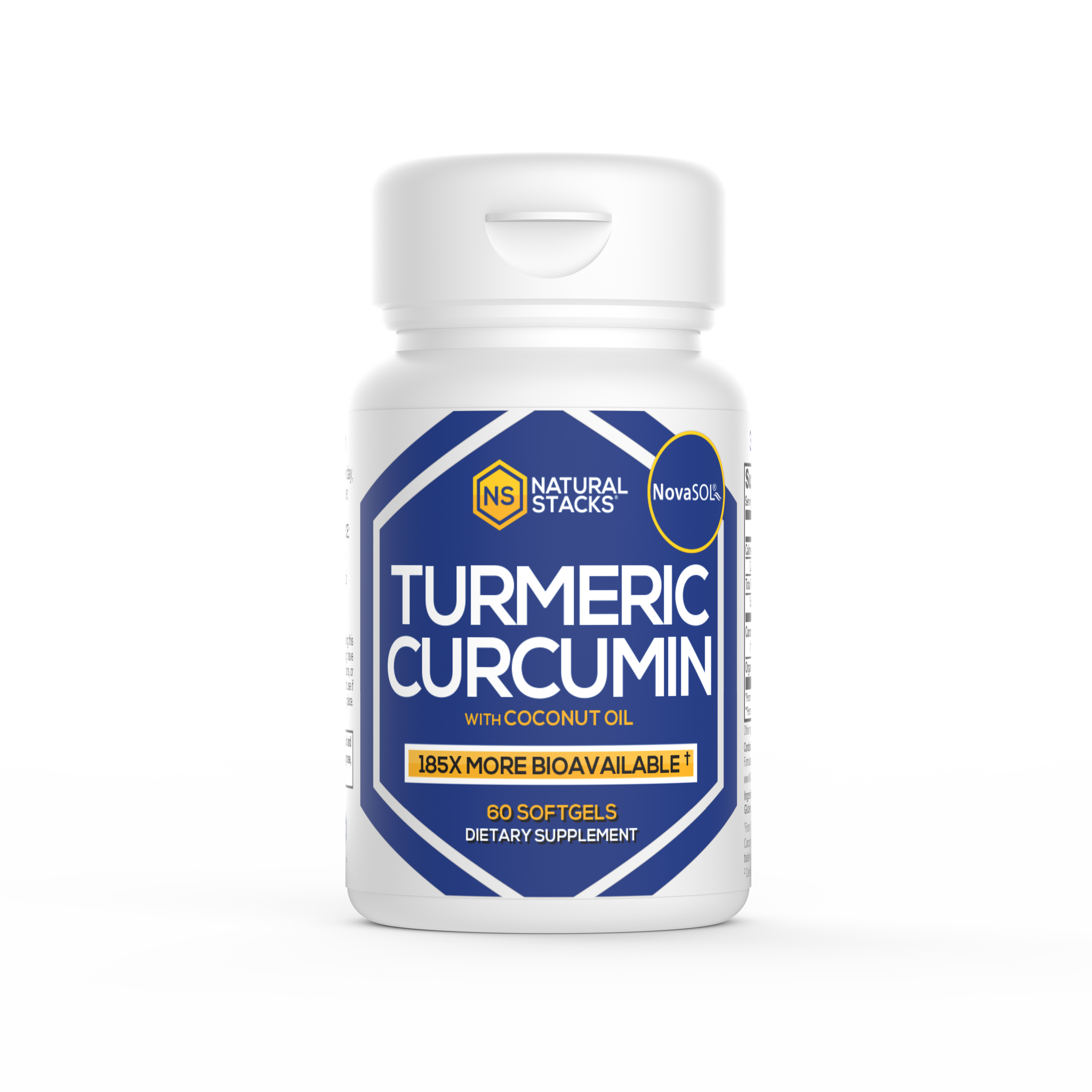 Best Curcumin Supplement with Organic Coconut Oil Capsule - 60 ct.
